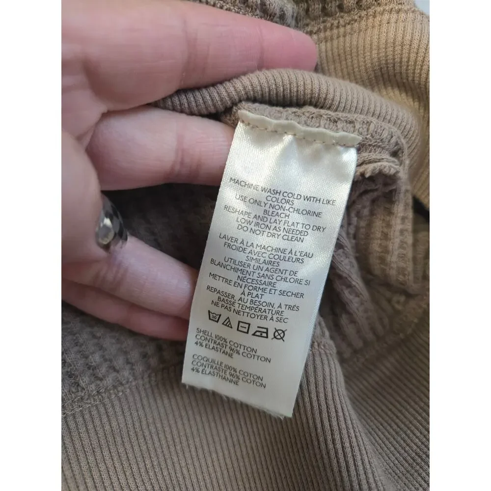 Free People | Tops | Free People We The Free Tan Waffle Knit High Neck ...